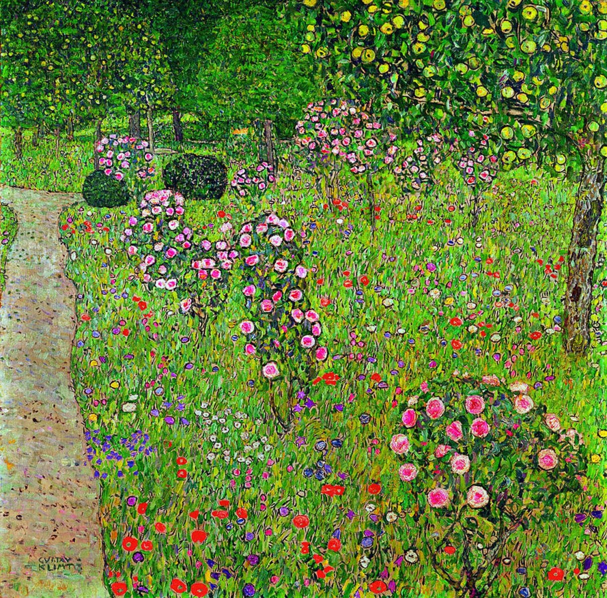 Gustav-klimt, Frutteto con giardino di rose – La sottile linea d'ombra